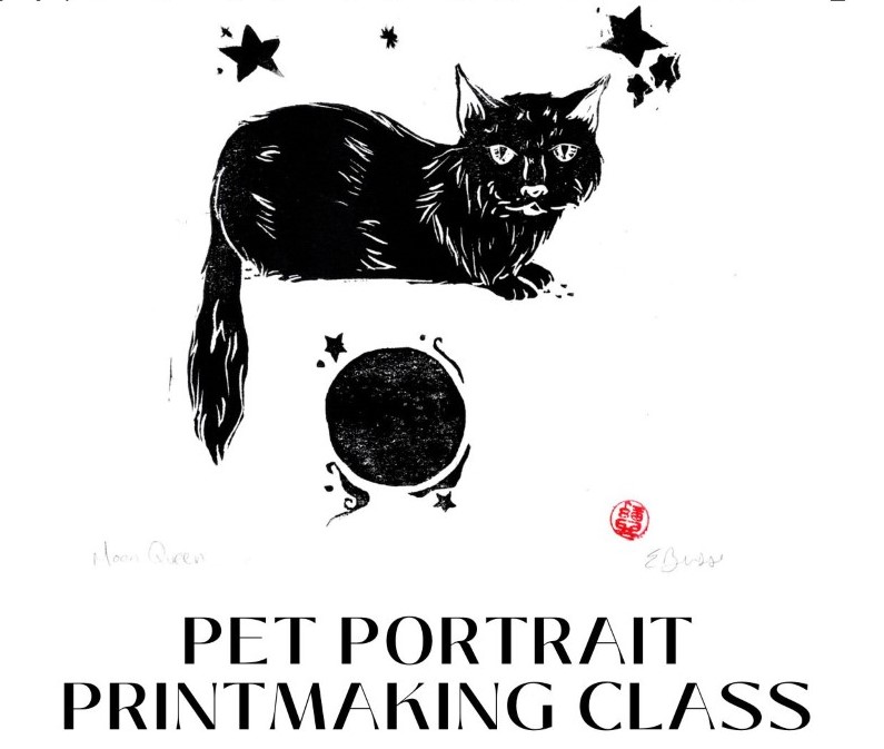 Pet Portrait Printmaking Class | Asheville Humane Society